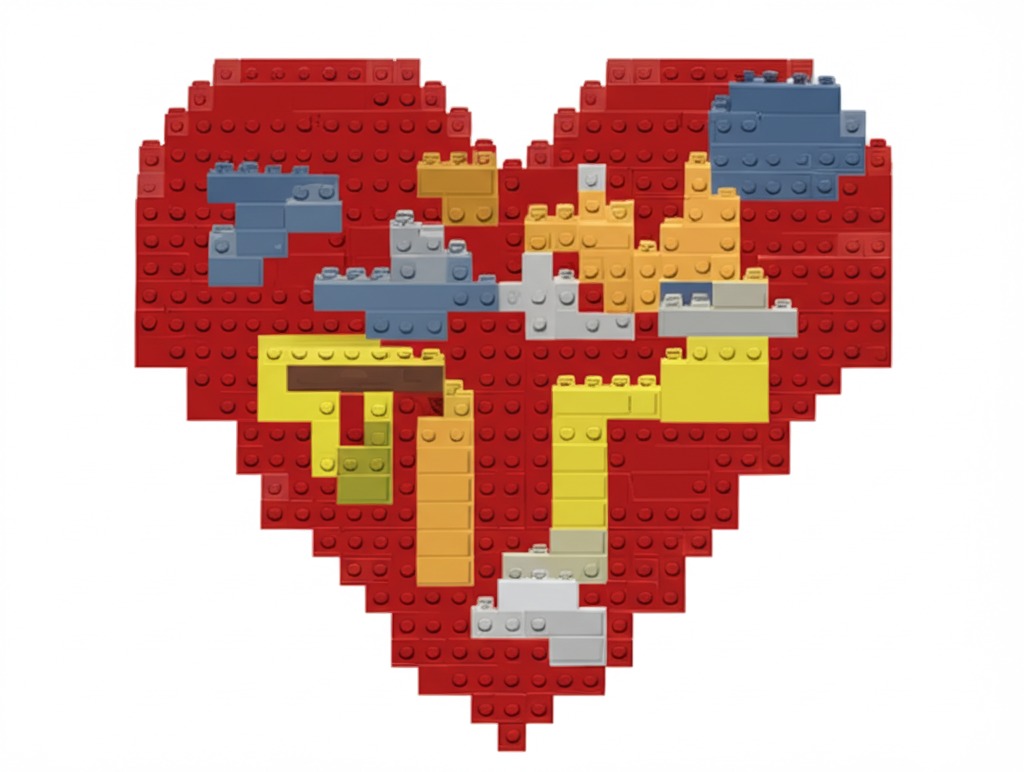 Building Love Brick by Brick: How to Create a LEGO Heart Shape - Red ...